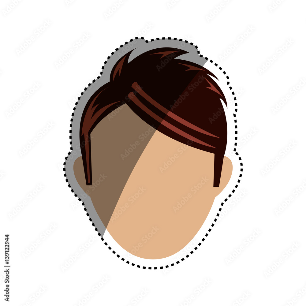 Man faceless head icon vector illustration graphic design Stock ...
