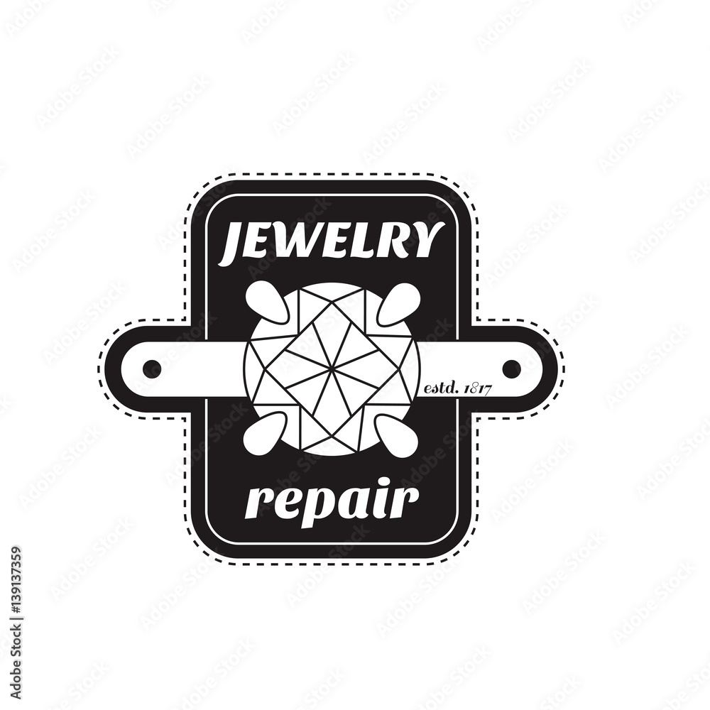 vector image of logo jewelry service. Trendy concept for repair shop or ...