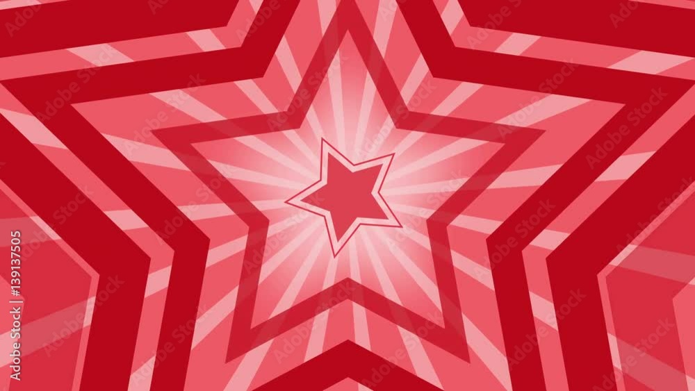 Vidéo Stock Red stars abstract background. Cartoon animation of fire ...