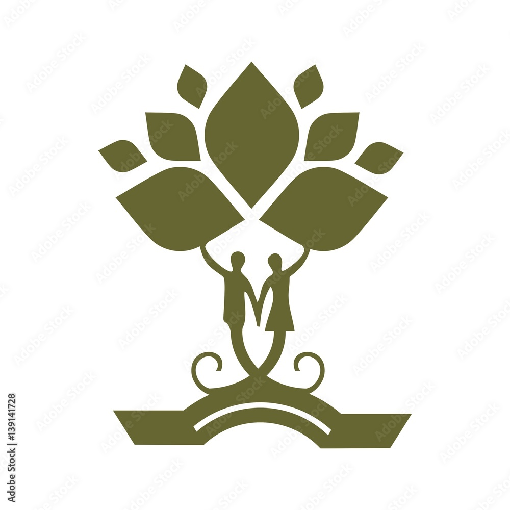 tree symbol of unity and love vector de Stock | Adobe Stock