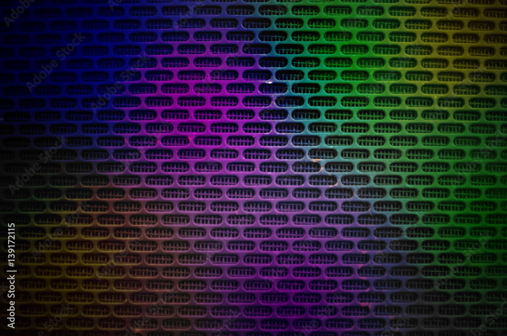Steel grating of loudspeaker ,full frame black grid of a speaker ...
