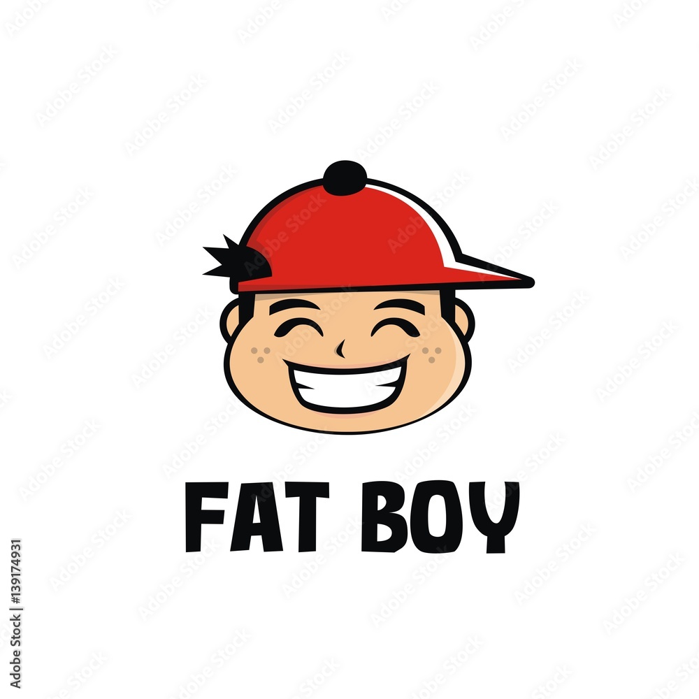 Fat boy logo vector Stock Vector | Adobe Stock