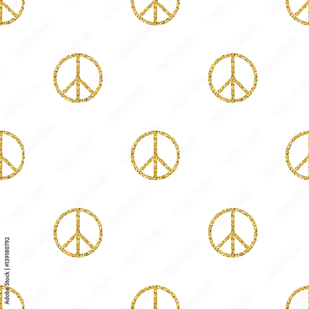 Glitter Peace Sign