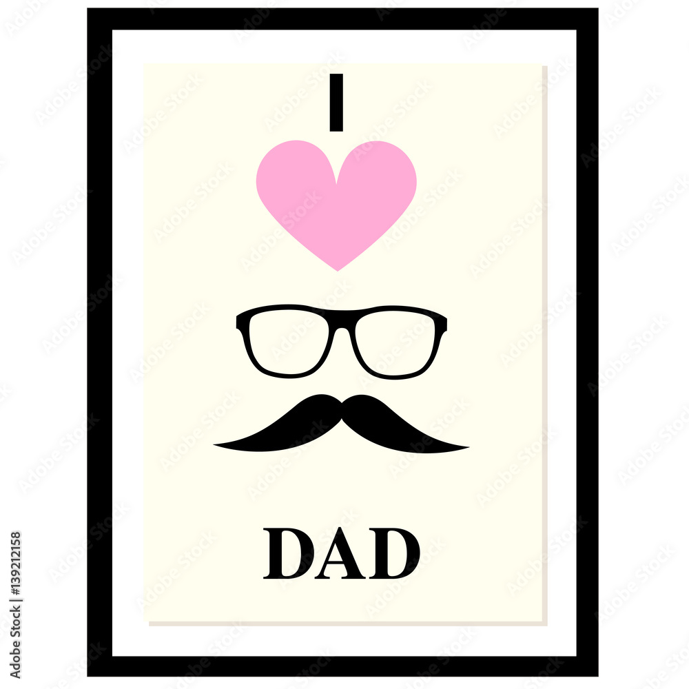 Black icon dad isolated on background. Fashionable simple symbol vector ...