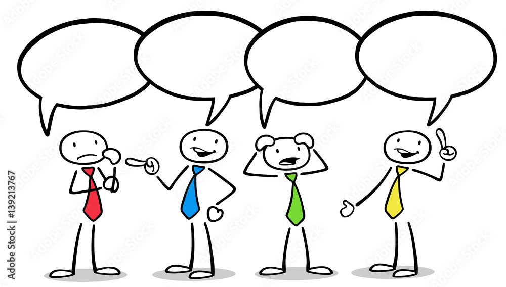 Business Team in Diskussion Stock Illustration | Adobe Stock