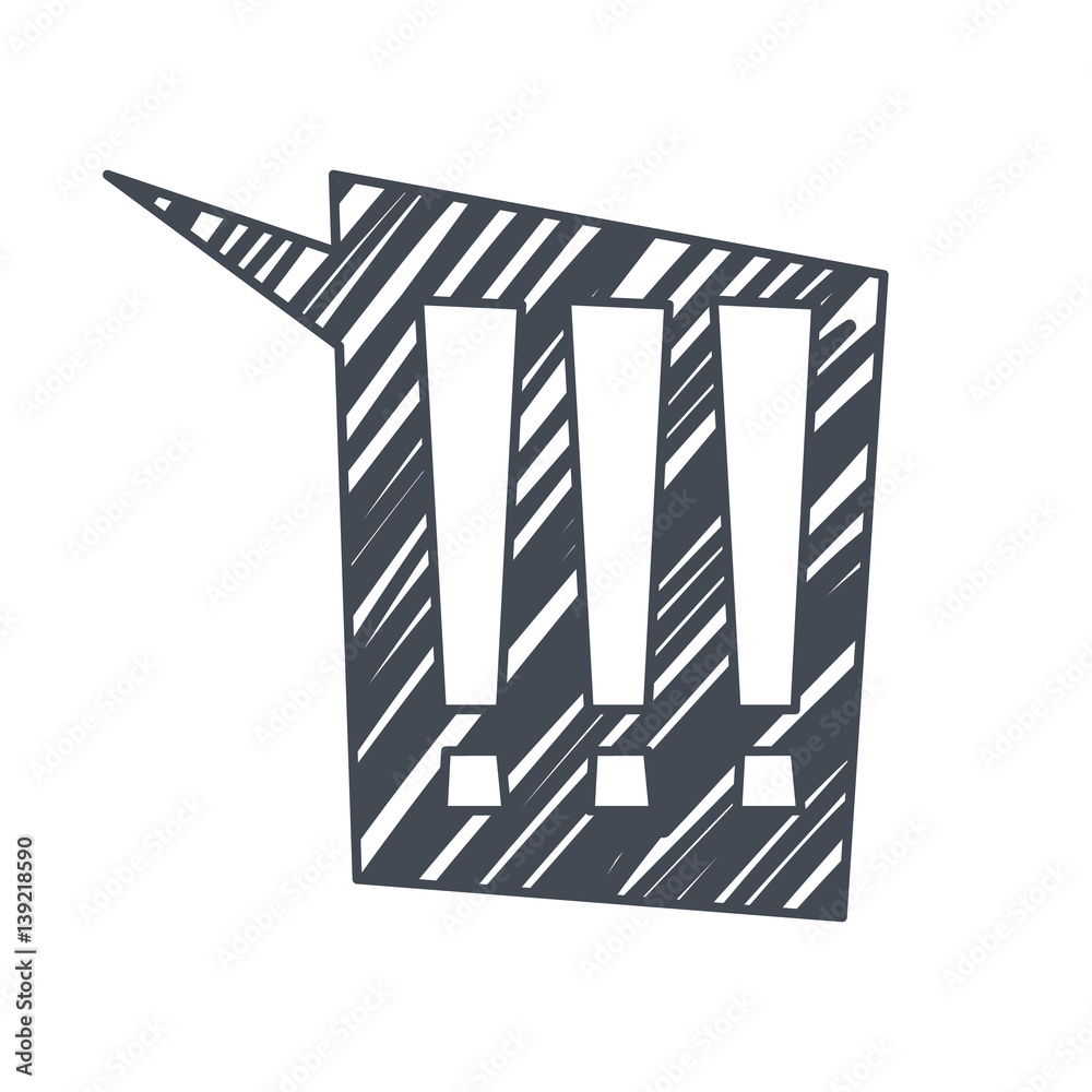 Three Exclamation Marks , Hand Drawn Comic Speech Bubble Template ...