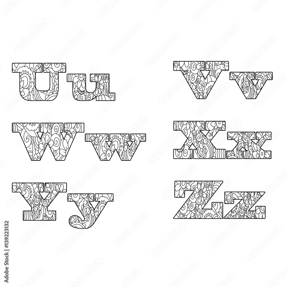Anti coloring book alphabet, the letter vector illustration Stock ...