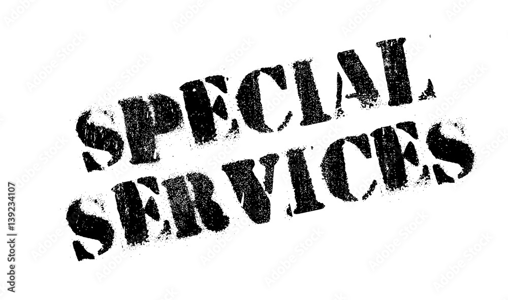 Special Services rubber stamp. Grunge design with dust scratches ...