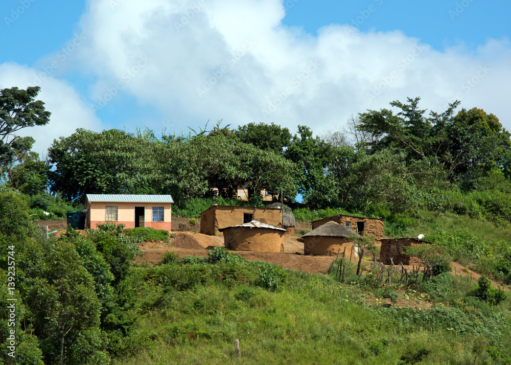 Rural Dwellings - Eshowe - KwaZulu Nata - South Africa. Stock Photo ...