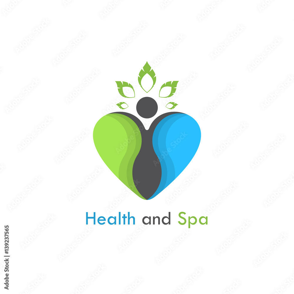 Health & spa vector logo design template.Healthcare & Medical symbol ...