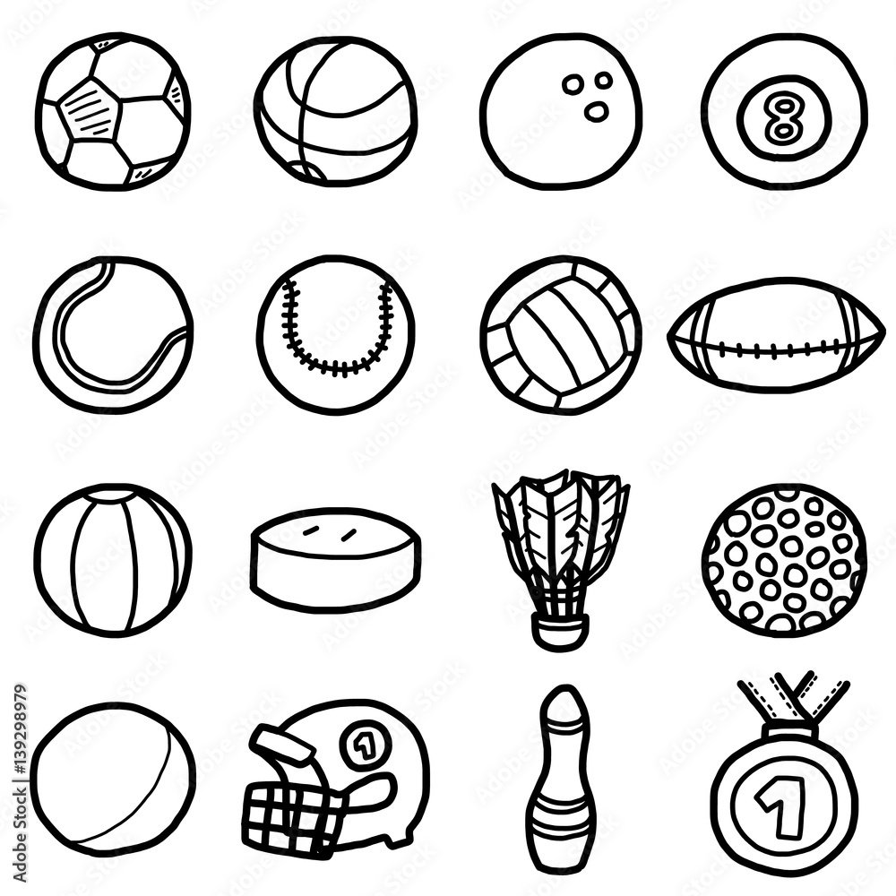 Sports Cartoon Black And White