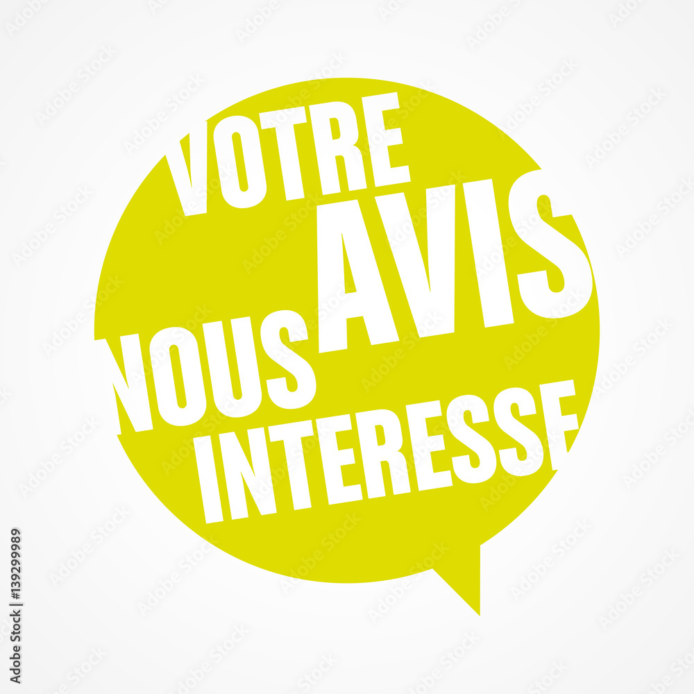 votre avis nous intéresse Stock Vector | Adobe Stock