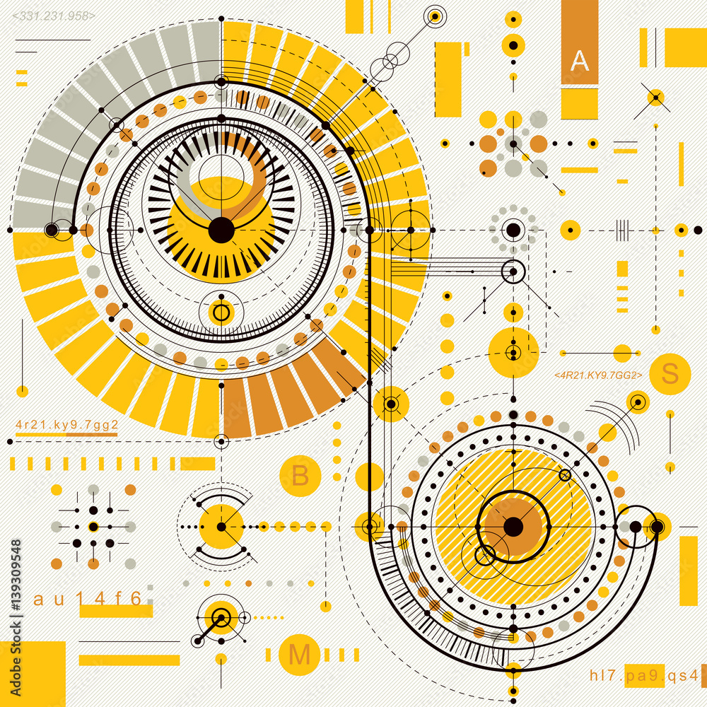 Vector industrial and engineering background, future technical plan ...