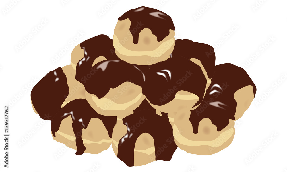 Profiteroles vector de Stock | Adobe Stock