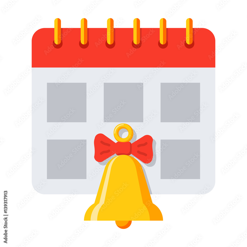 School timetable for students or pupils, vector icon in flat style ...