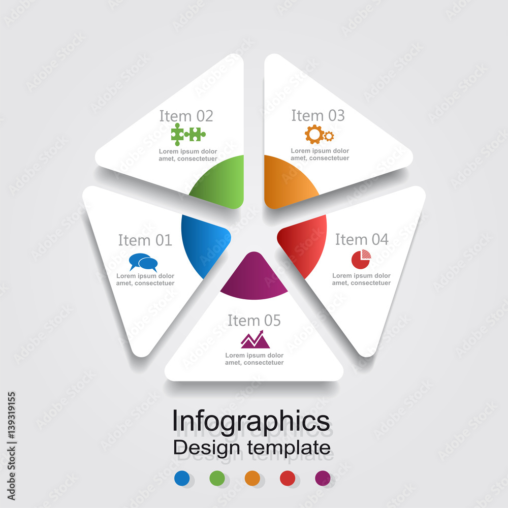 Vetor de Infographic report template with place for data. Vector ...
