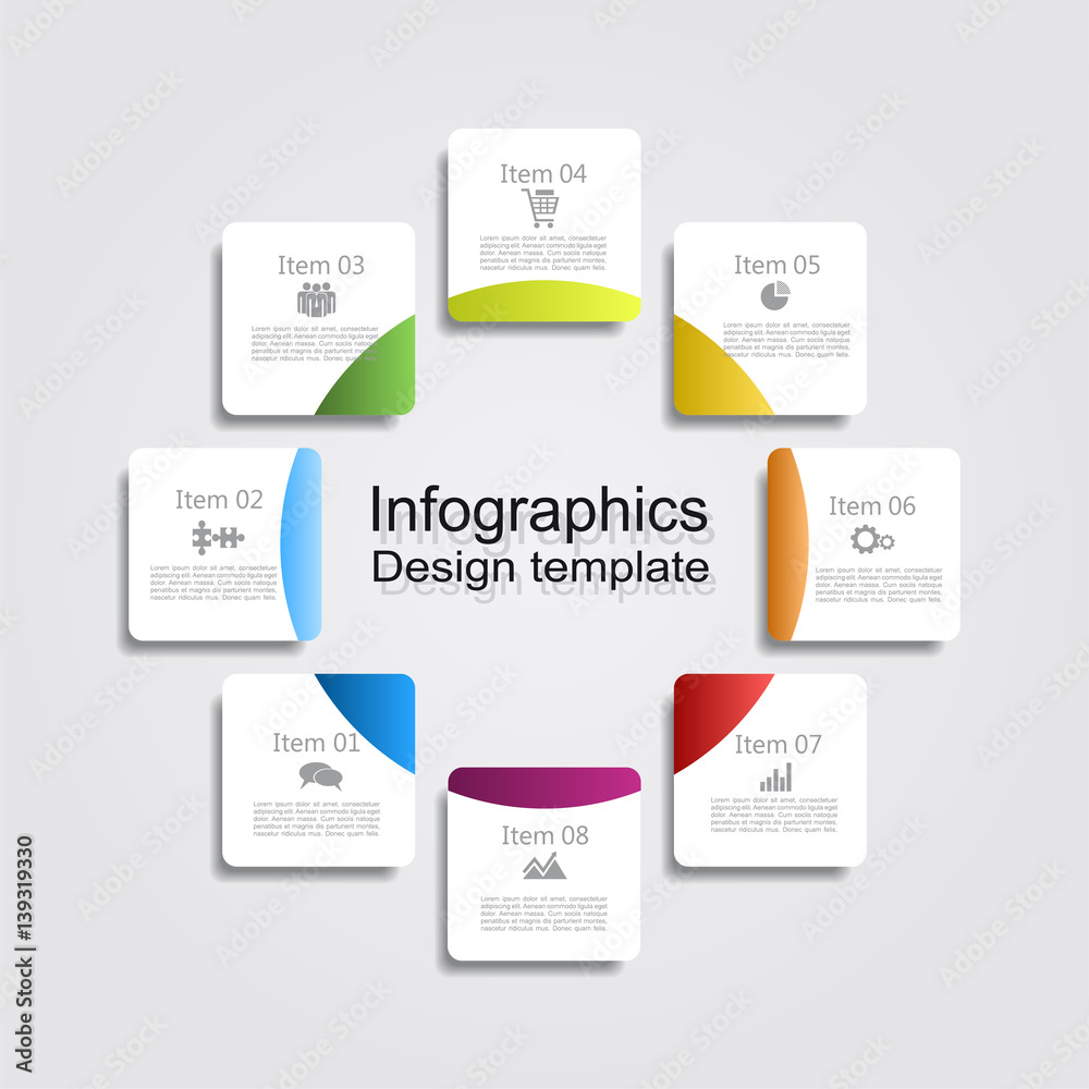 Infographic report template with place for data. Vector illustration ...