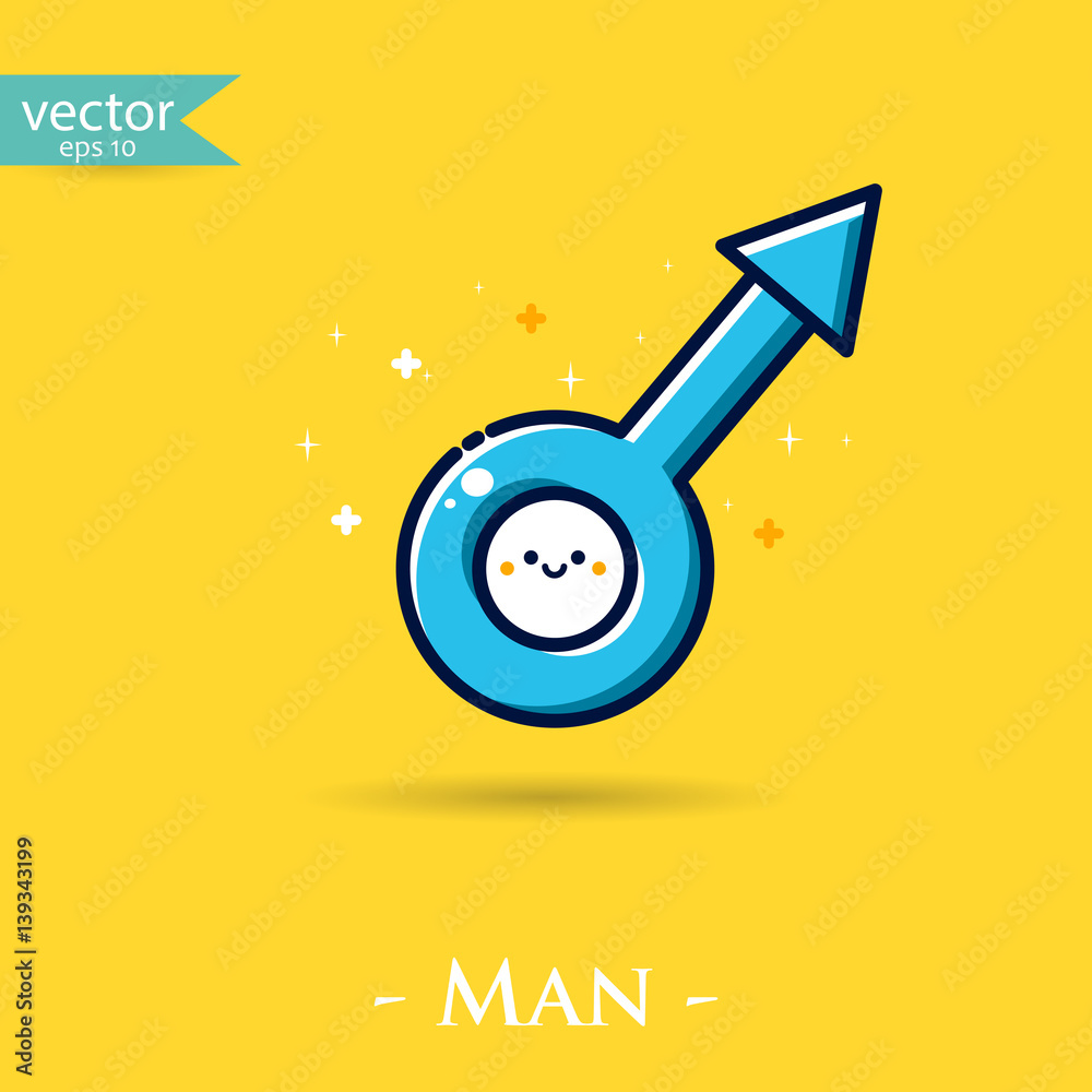 Man symbol Stock Vector | Adobe Stock