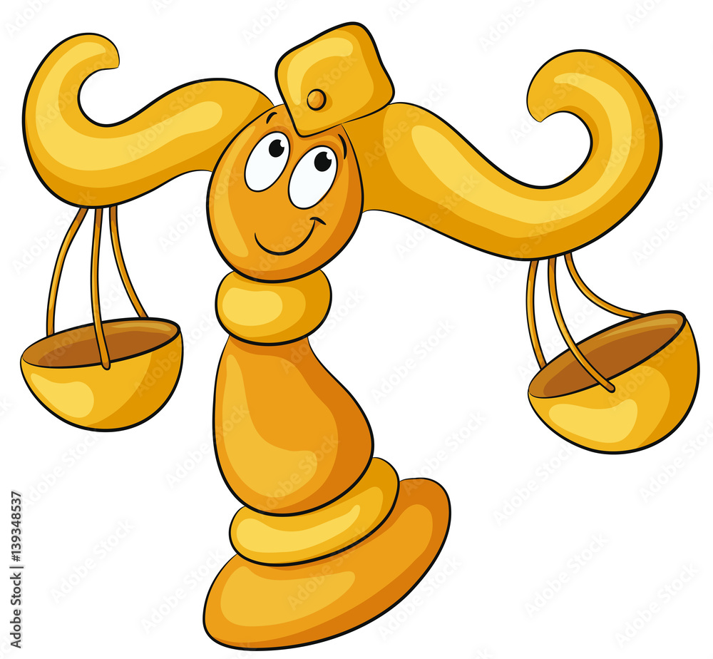 Sternzeichen Waage Vektor-Illustration Stock ベクター | Adobe Stock