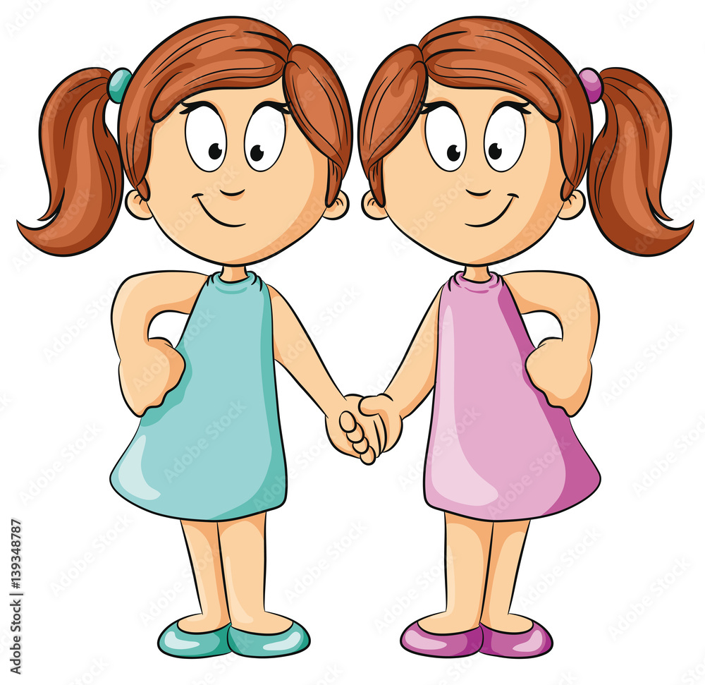 Sternzeichen Zwillinge Vektor-Illustration Stock Vector | Adobe Stock