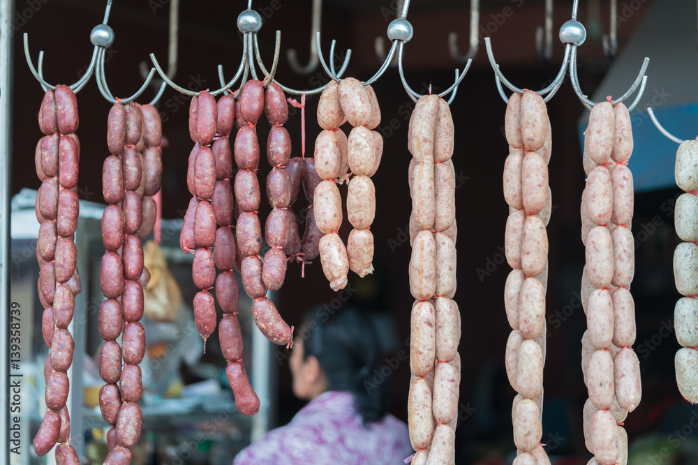 Northeast thai sausage (Thai call " Mum " ) is a traditional food of ...