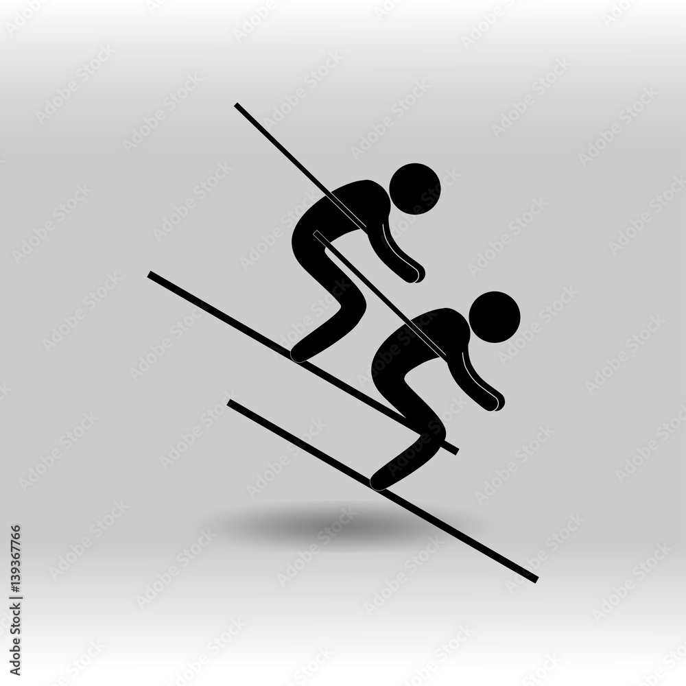 Freestyle Skier Black And White