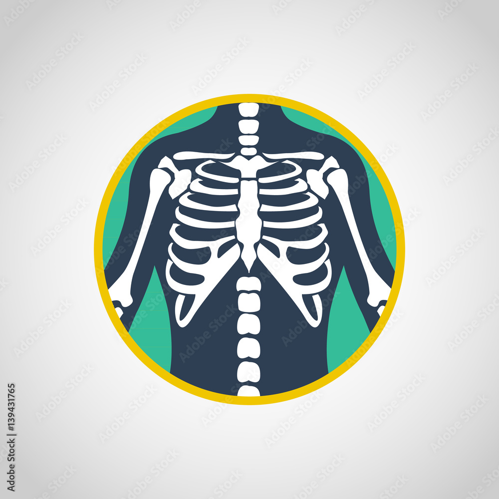 chest x-ray vector logo icon design Stock Vector | Adobe Stock