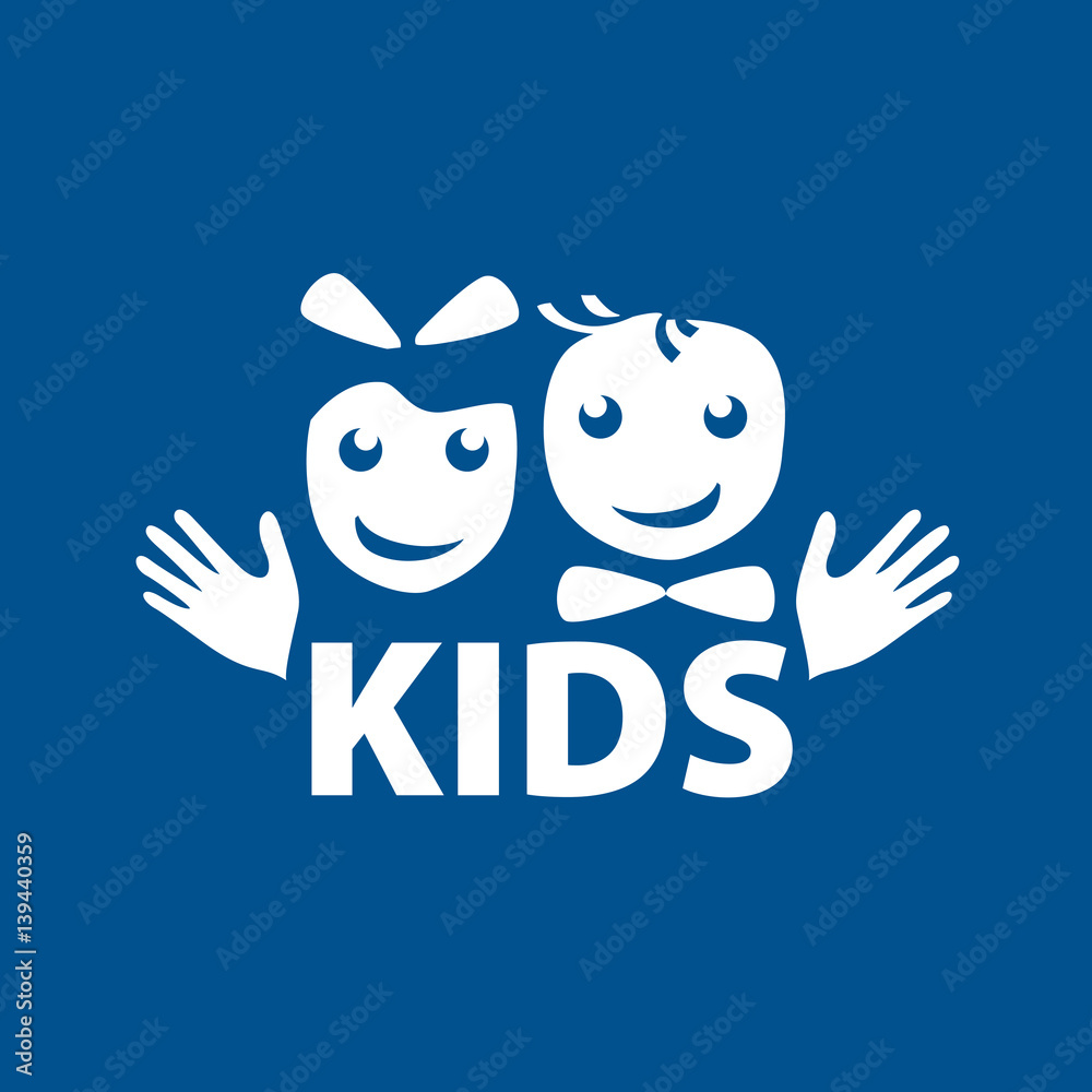 vector logo kids Stock Vector | Adobe Stock
