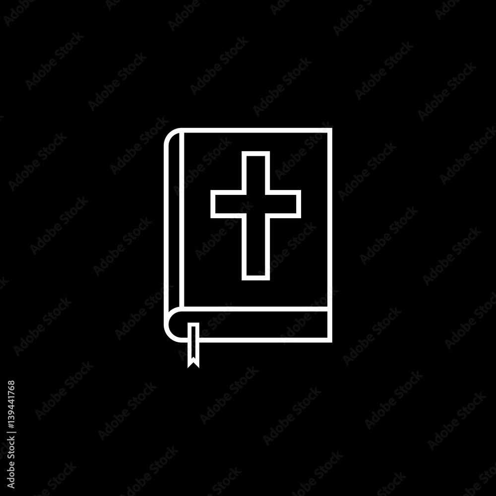 Holy bible book line icon, religion & christianity, Religious sign, a ...