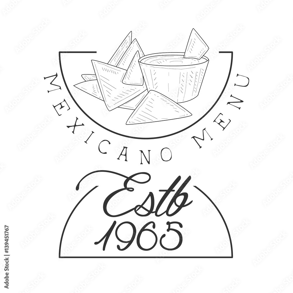 Restaurant Mexican Food Menu Promo Sign In Sketch Style With Nachos And restaurant-mexican-food-menu-promo-sign-in-sketch-style-with-nachos-and