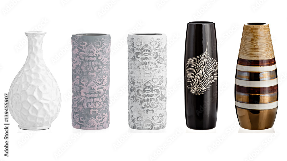 Ceramic vase, collage, on isolated white background Stock Photo | Adobe ...
