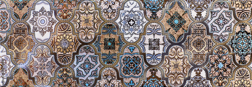 mosaic, ceramic tile, abstract pattern Stock Photo | Adobe Stock