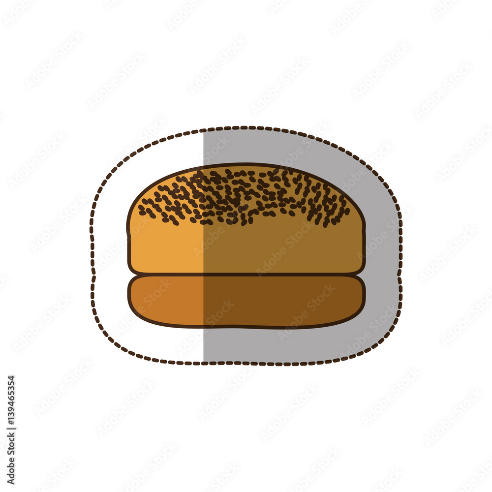 color hamburger bread icon, vector illustraction design image Stock ...