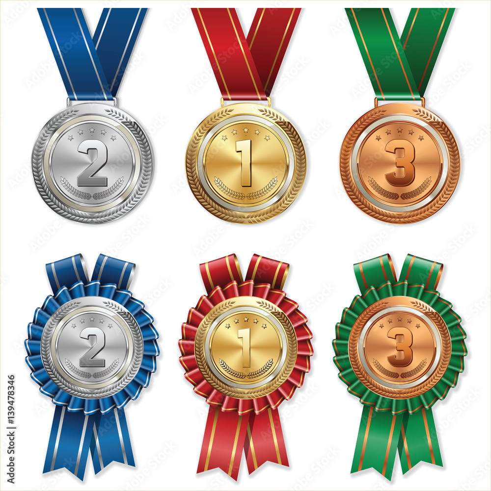 Medals with Ribbon. Stock Vector | Adobe Stock