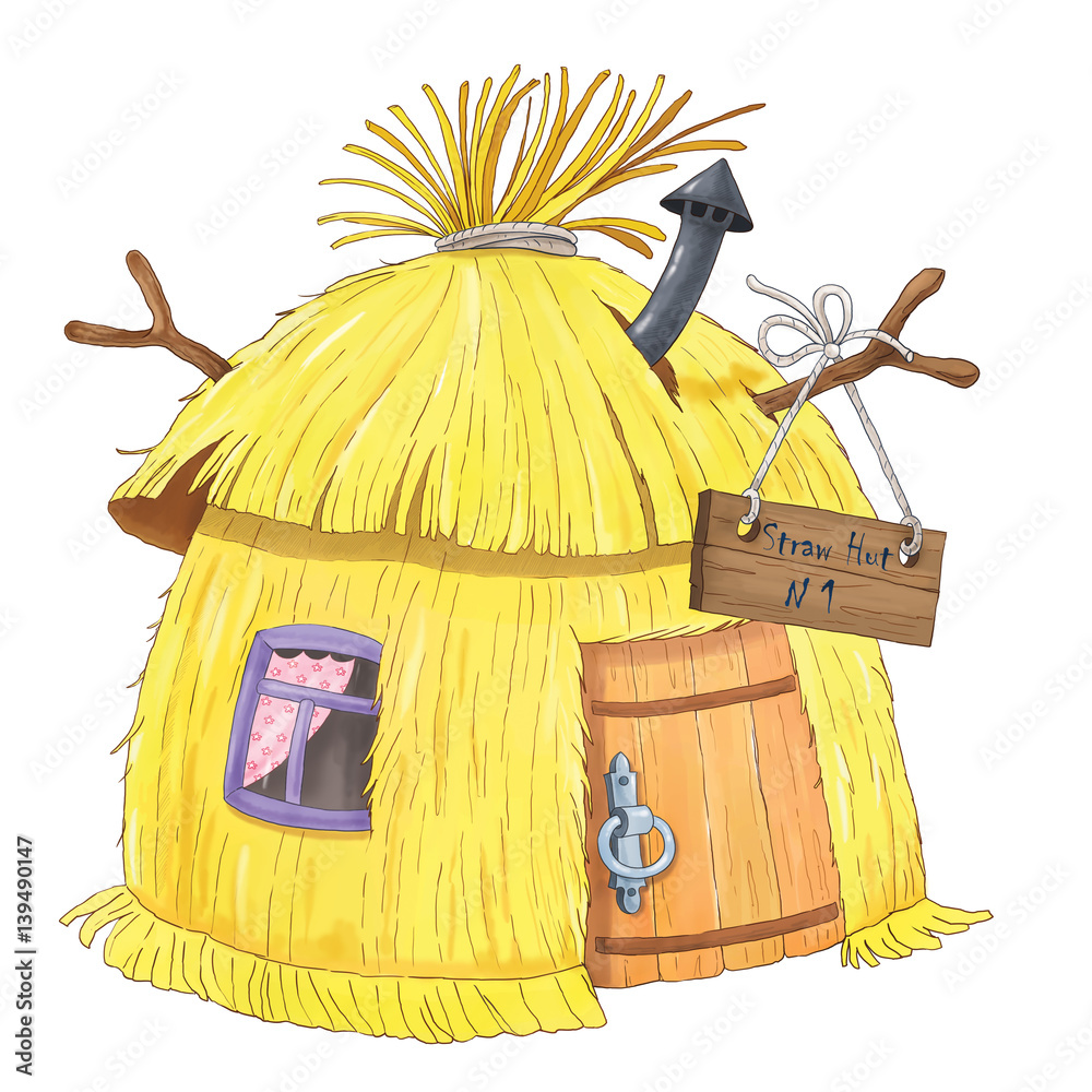 Straw House Cartoon
