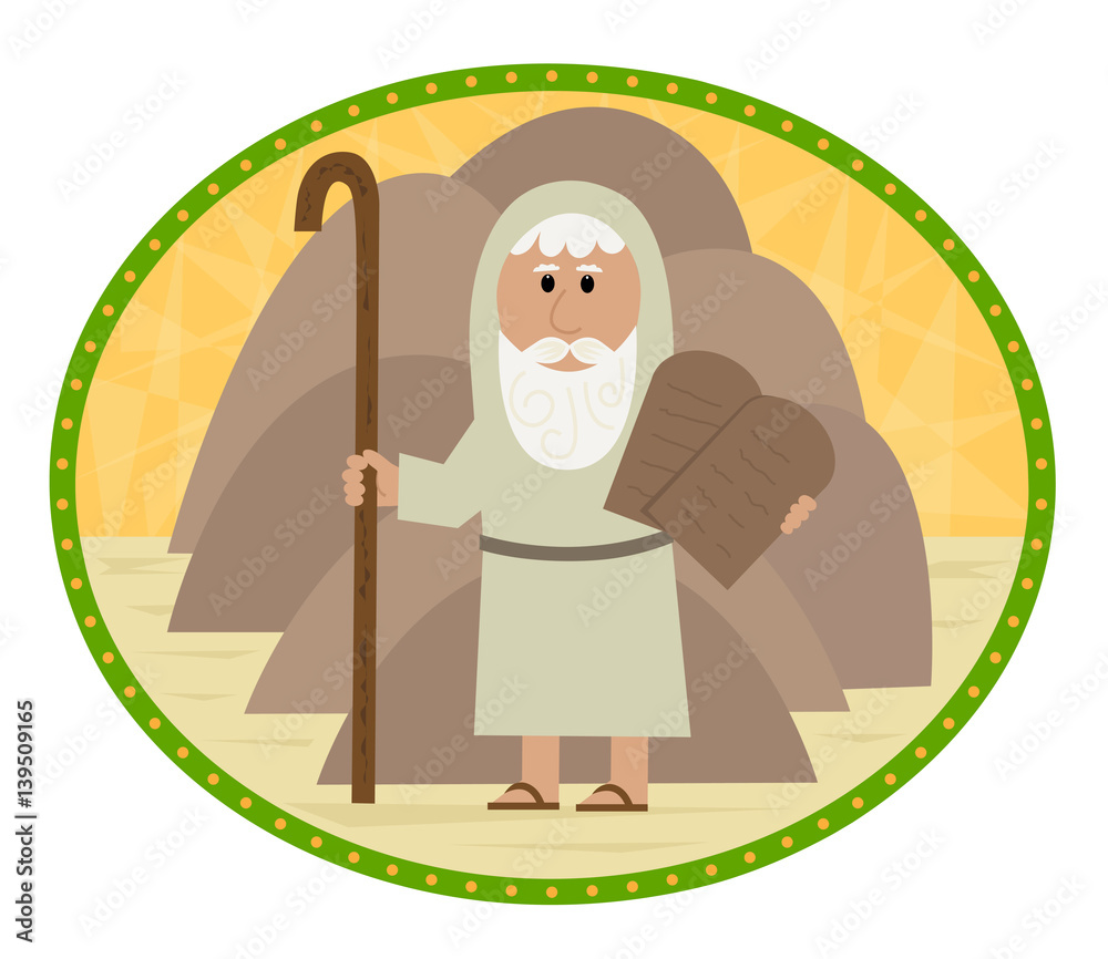 The Ten Commandments - Clip art of Moses carrying the ten commandments ...