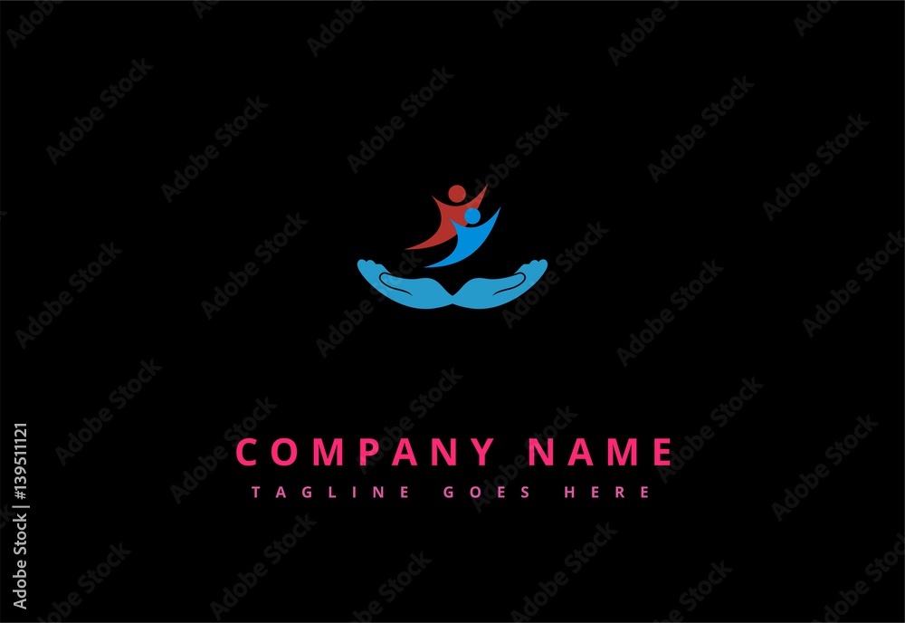 Vector 2 men logo Stock Vector | Adobe Stock