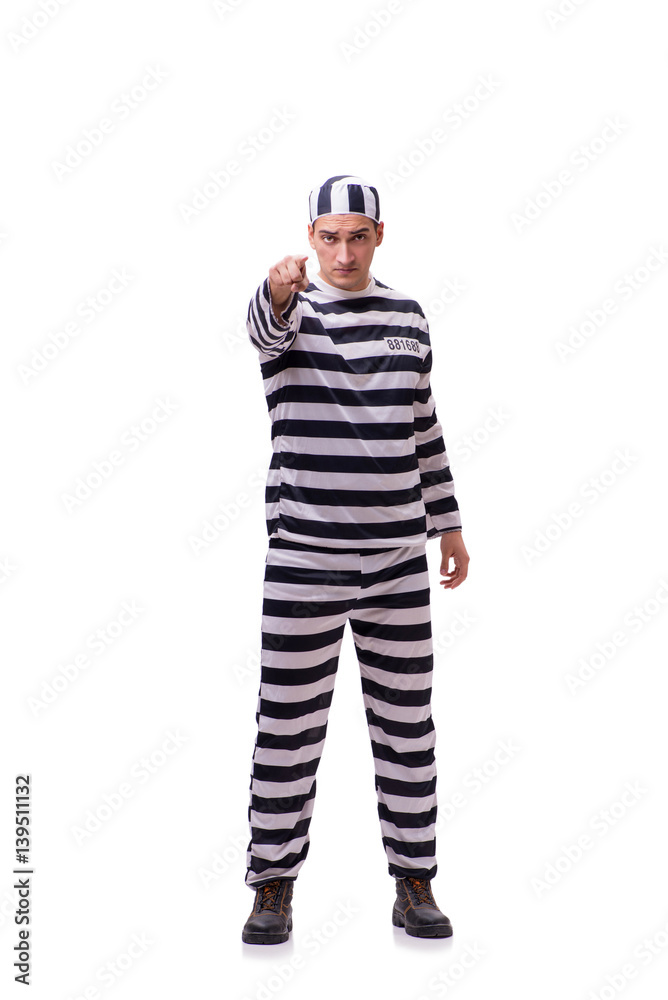 Man prisoner isolated on white background Stock Photo | Adobe Stock