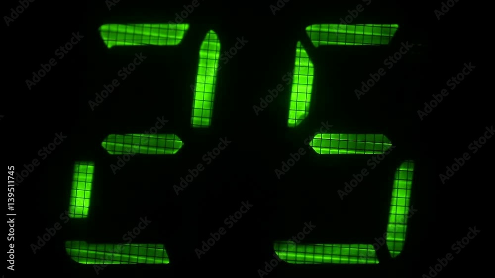 Vidéo Stock Fluorescent display countdown self-destruction timer in ...