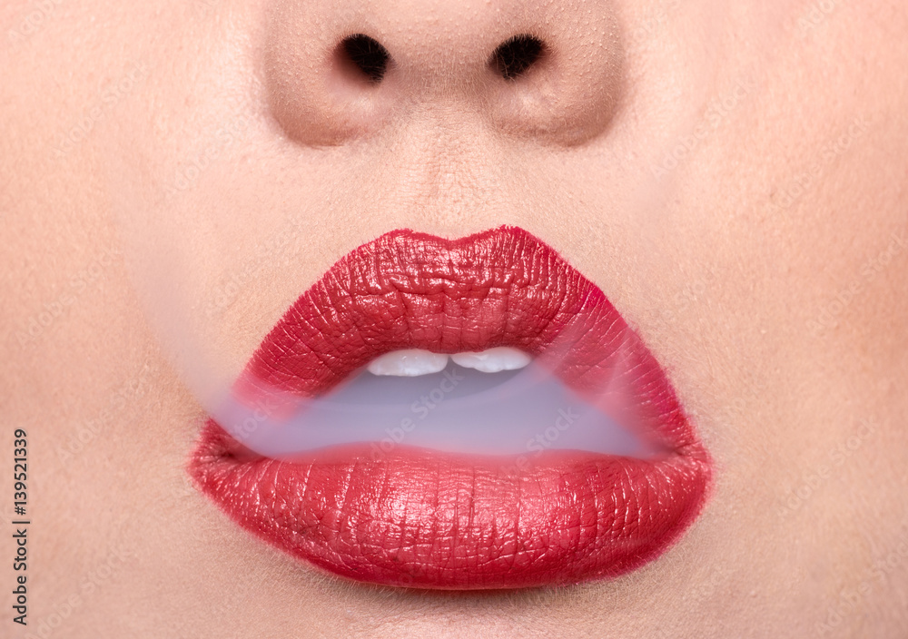 Lips With Smoke Coming Out Cover Photo