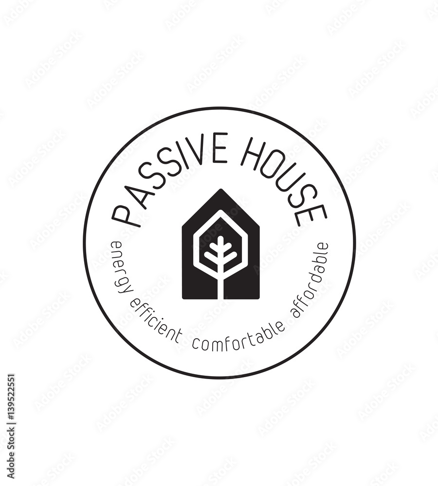 logo, picto, identité, marque, icône, écologie, maison passive, habitat ...
