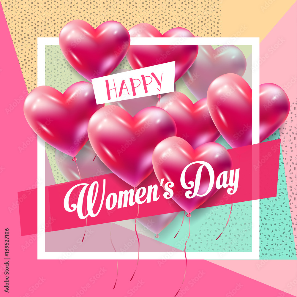8 March Happy Women's Day. Eighth March Greeting card. 8 march ...