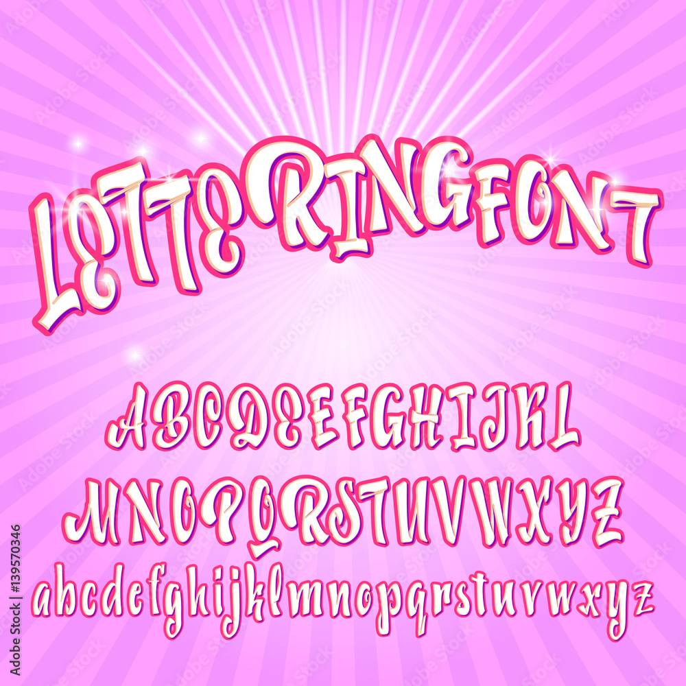 Vector Alphabet. Calligraphic font. Unique Custom Characters. Hand ...