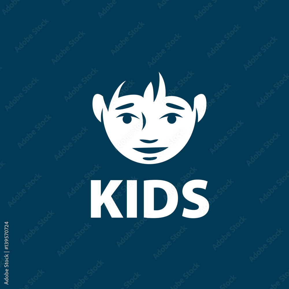vector logo kids Stock Vector | Adobe Stock