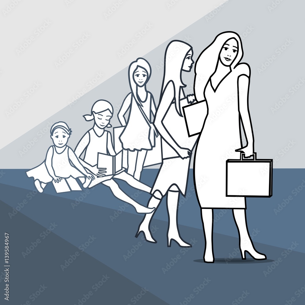 women, success, business Stock Vector | Adobe Stock