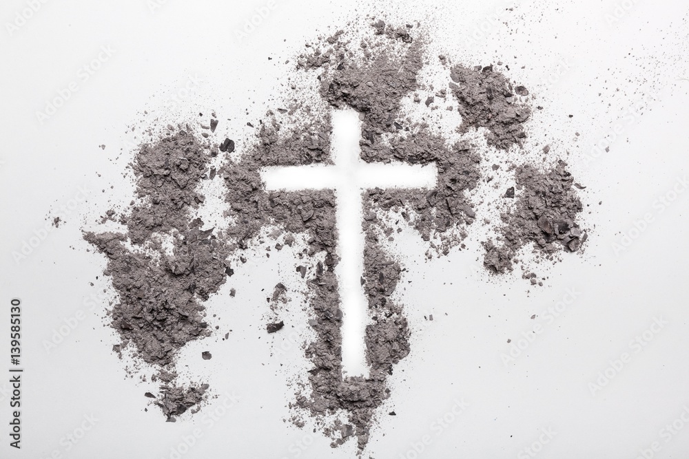 Cross in dust. Stock Photo | Adobe Stock