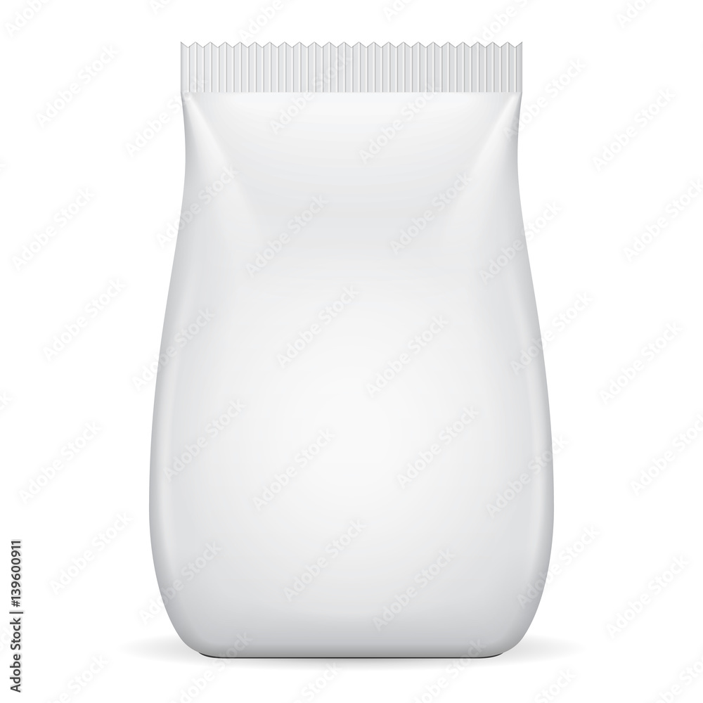 Blank Food Flexible Pouch Sachet Bag. Mock Up, Template. Illustration ...