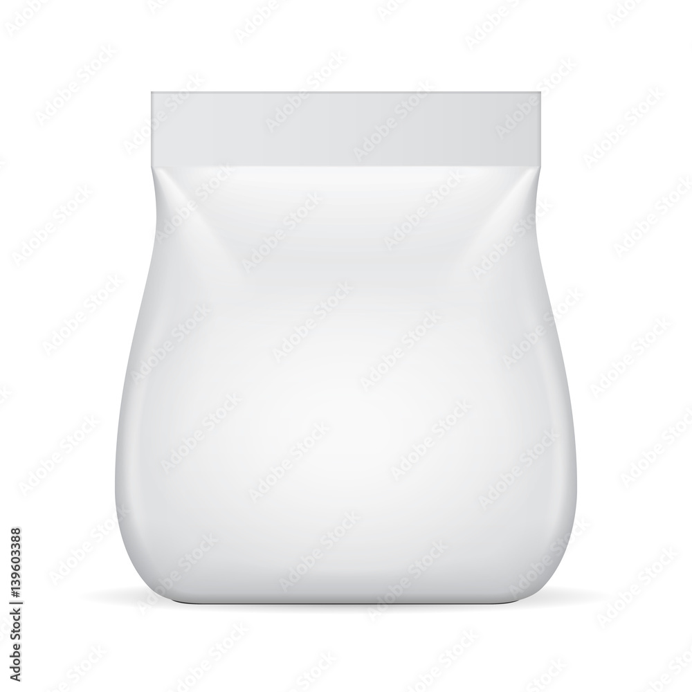 Blank Food Flexible Pouch Sachet Bag. Mock Up, Template. Illustration ...