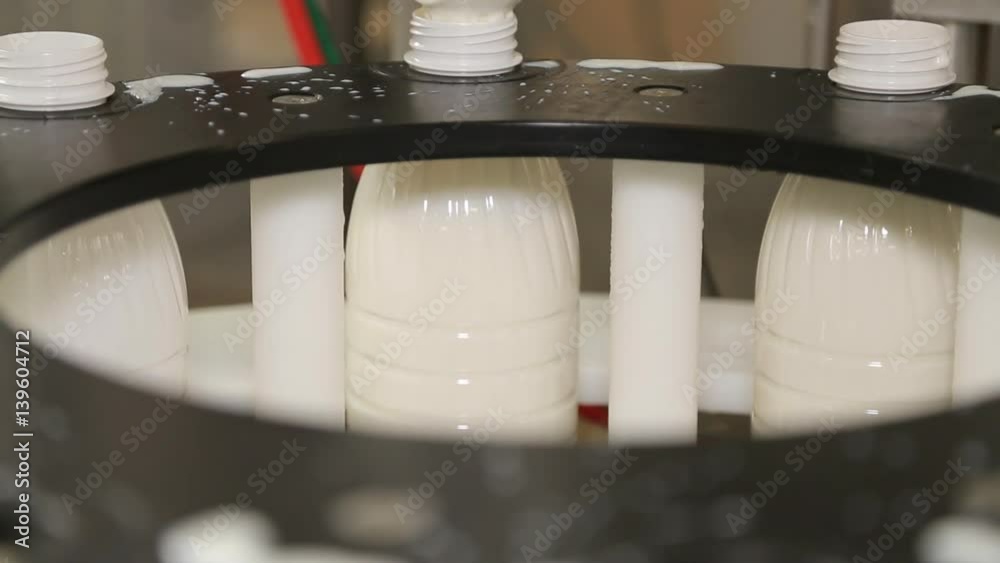 milk poured into plastic bottles. Milk production. Stock Video | Adobe ...