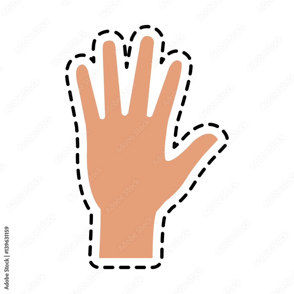 open hand icon image vector illustration design vector de Stock | Adobe ...
